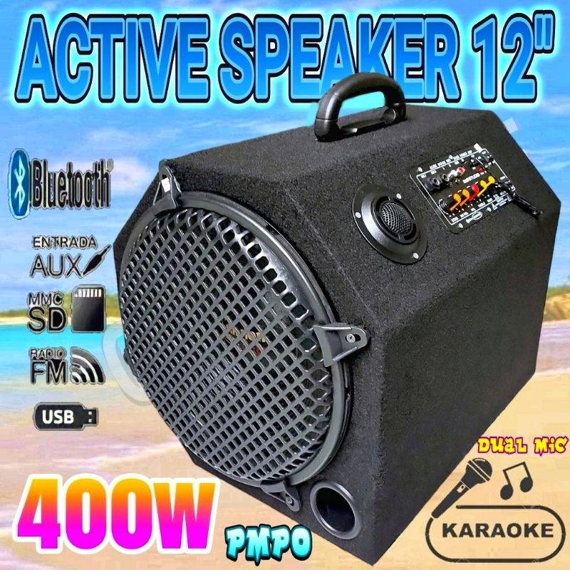 Jual Speaker Aktif Bluetooth 12 Inch Karaoke Rakitan Shopee Indonesia