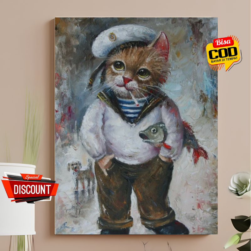 Jual Poster Kucing Lucu Pakai Topi Hiasan Dinding Aesthetic Dari Bahan ...