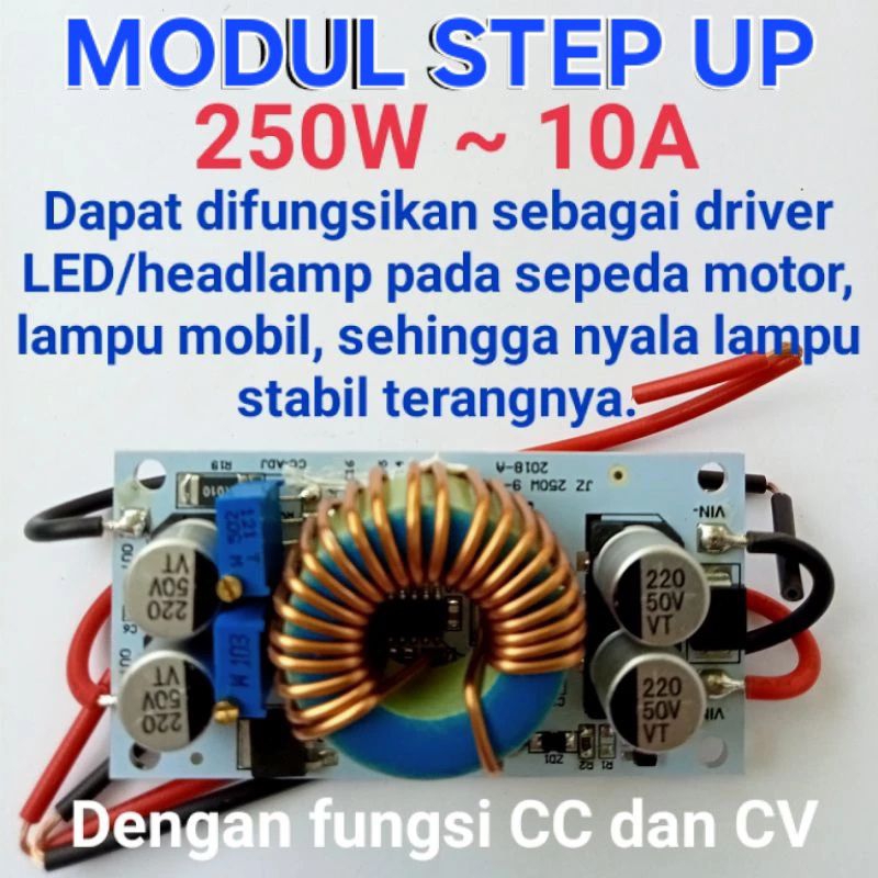 Jual Step up 250W 10A dengan fungsi CC dan CV | Shopee Indonesia