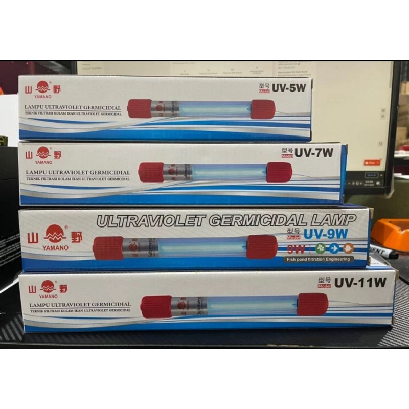 Jual lampu uv anti alga algae lumut germicidal filter yamano 5w 7w 9w ...