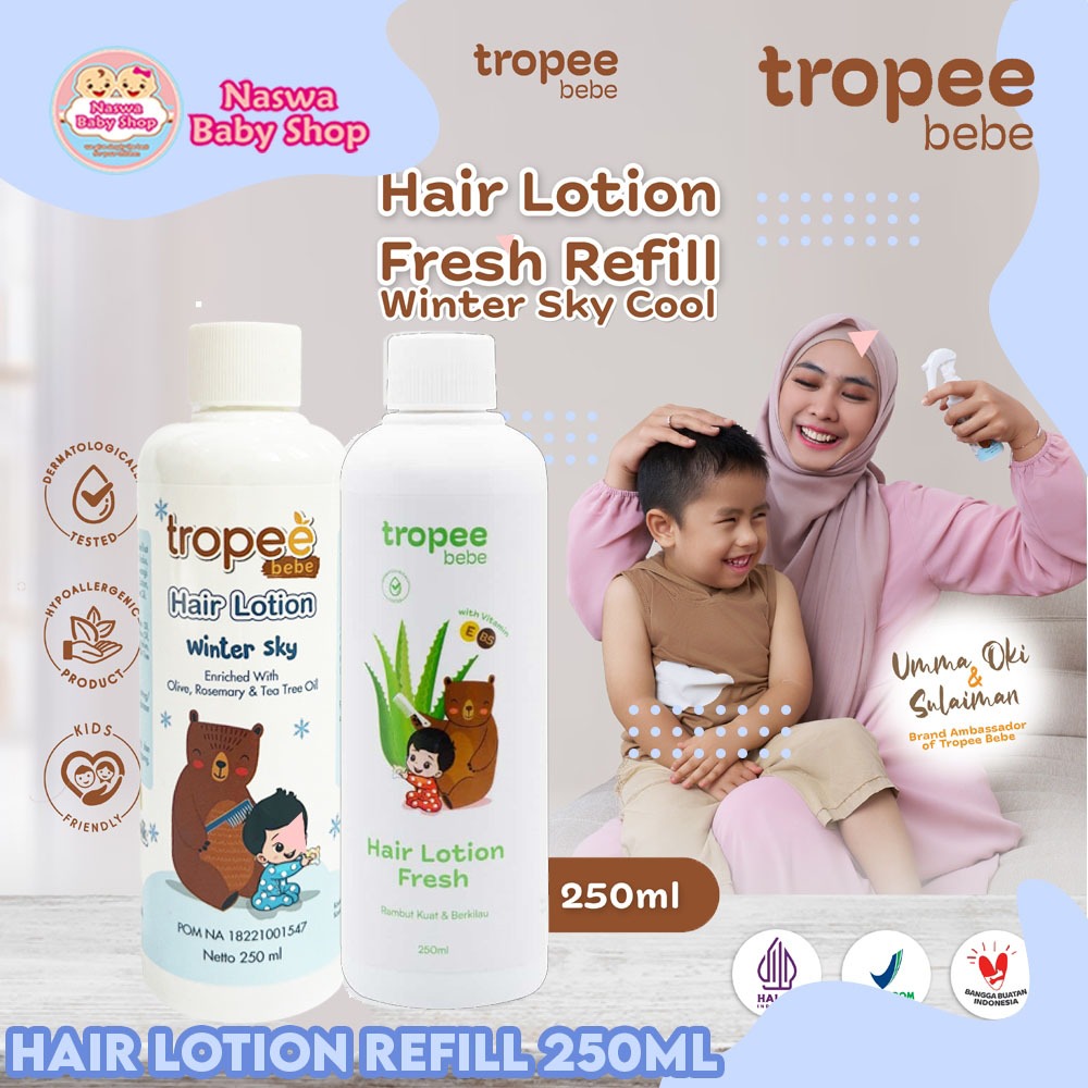 Jual Tropee Bebe Hair Lotion Refill 250ml | Shopee Indonesia