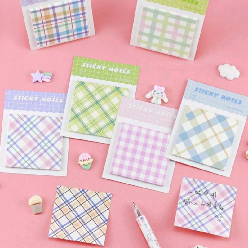 Jual Sticky notes motif kotak memo tempel kotak estetik sticky notes ...