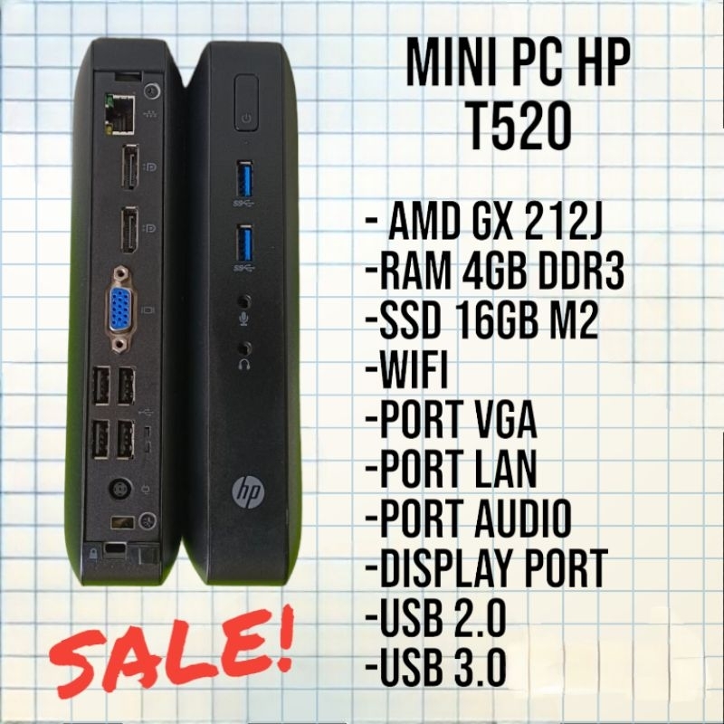 Jual Mini PC Think Client Hp T520 Ram 4Gb SSD 16Gb M2 Mulus | Shopee ...