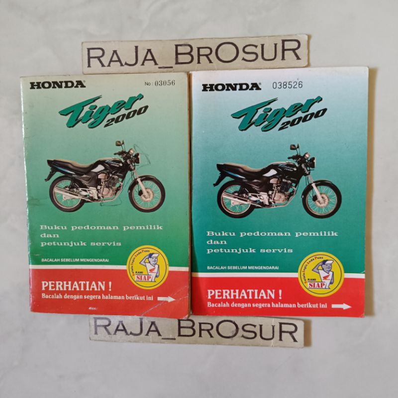 Jual Buku pedoman pemilik/manual book Honda Tiger Lawas/Tilas 1993-1996 ...