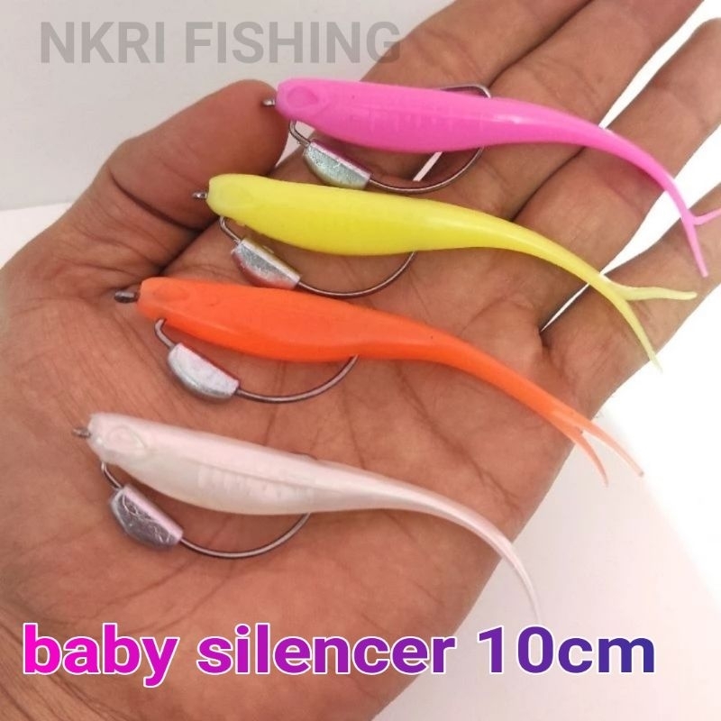 Jual softlure Rep baby silencer 10cm + hook siap pakai | Shopee Indonesia