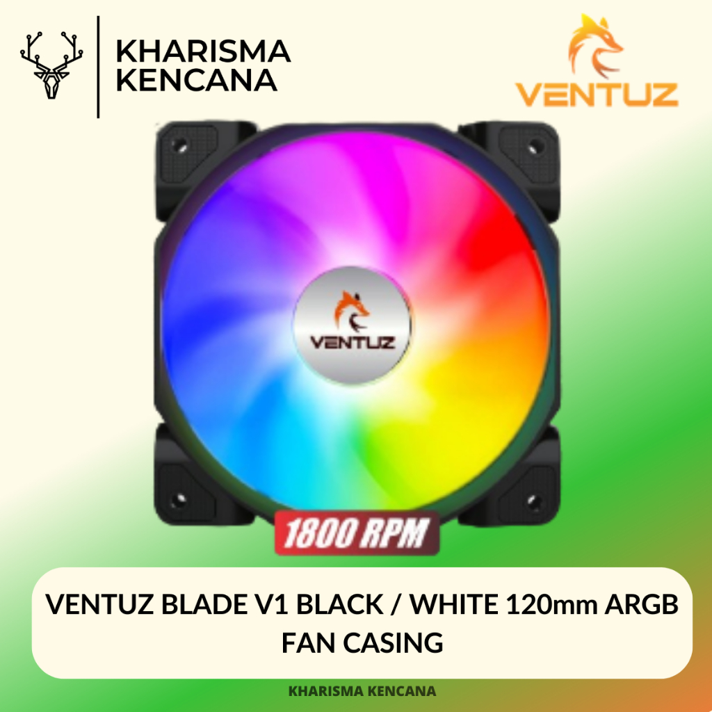Jual VENTUZ BLADE V1 BLACK / WHITE 120mm ARGB FAN CASING | Shopee Indonesia