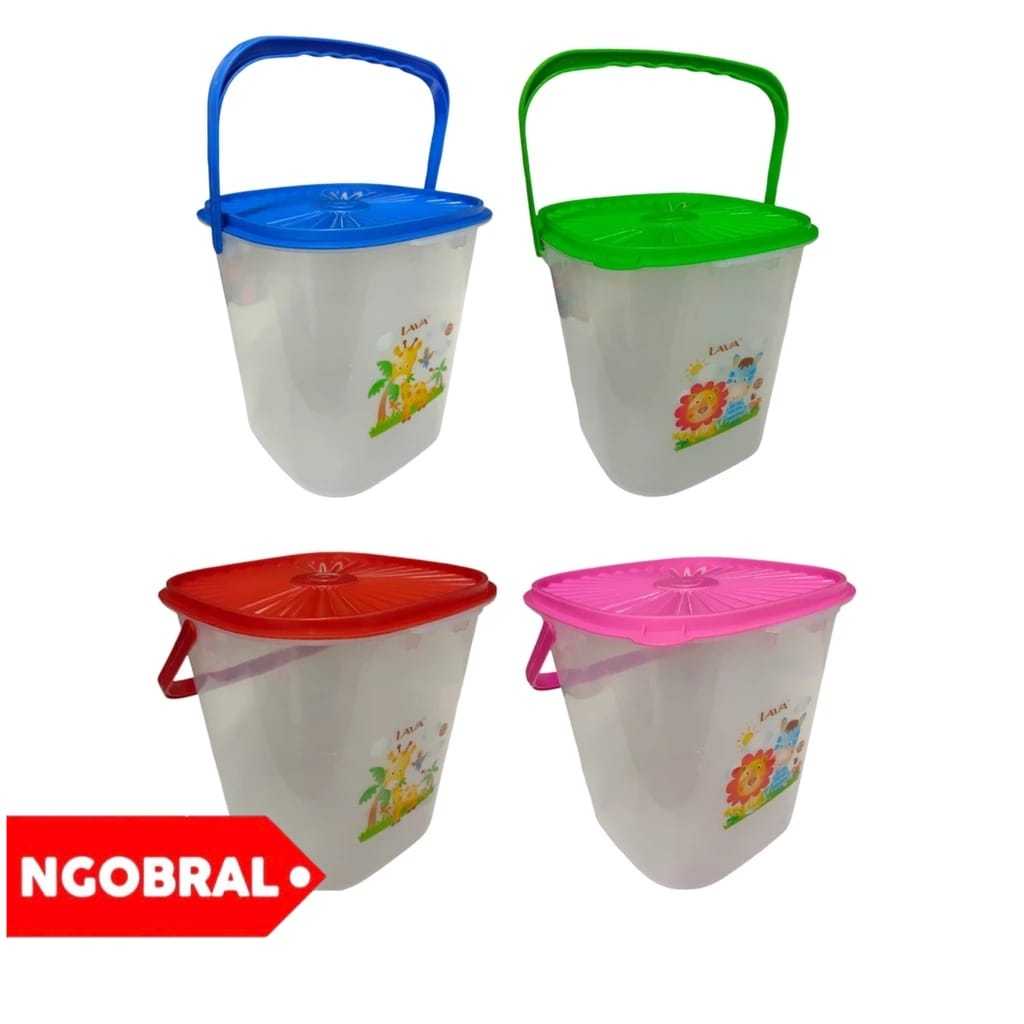 Jual Toples Kerupuk Plastik Kotak 10 Liter + Gagang Sealware Kedap ...