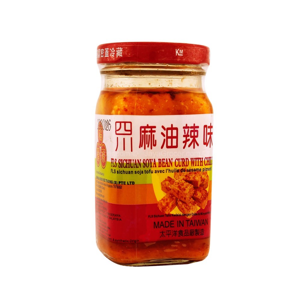 Jual FLS Sichuan Soya Bean Curd With Chilli / Tahu Putih Pedes / Tahu ...