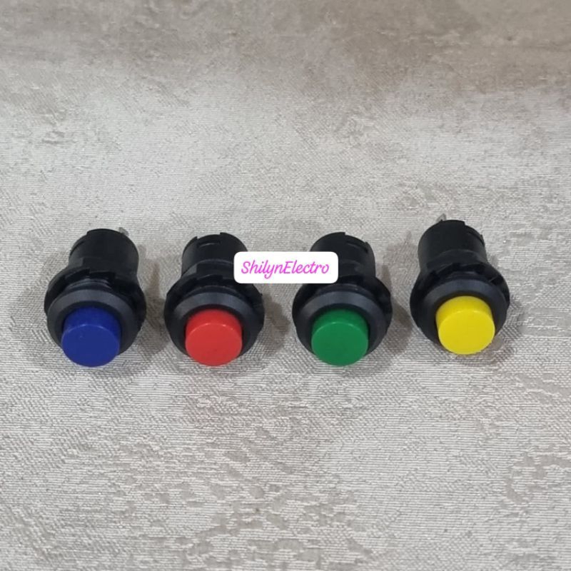 Jual PUSH ON 2P BUTTON SWITCH BULAT 2 PIN WARNA 2PIN | Shopee Indonesia