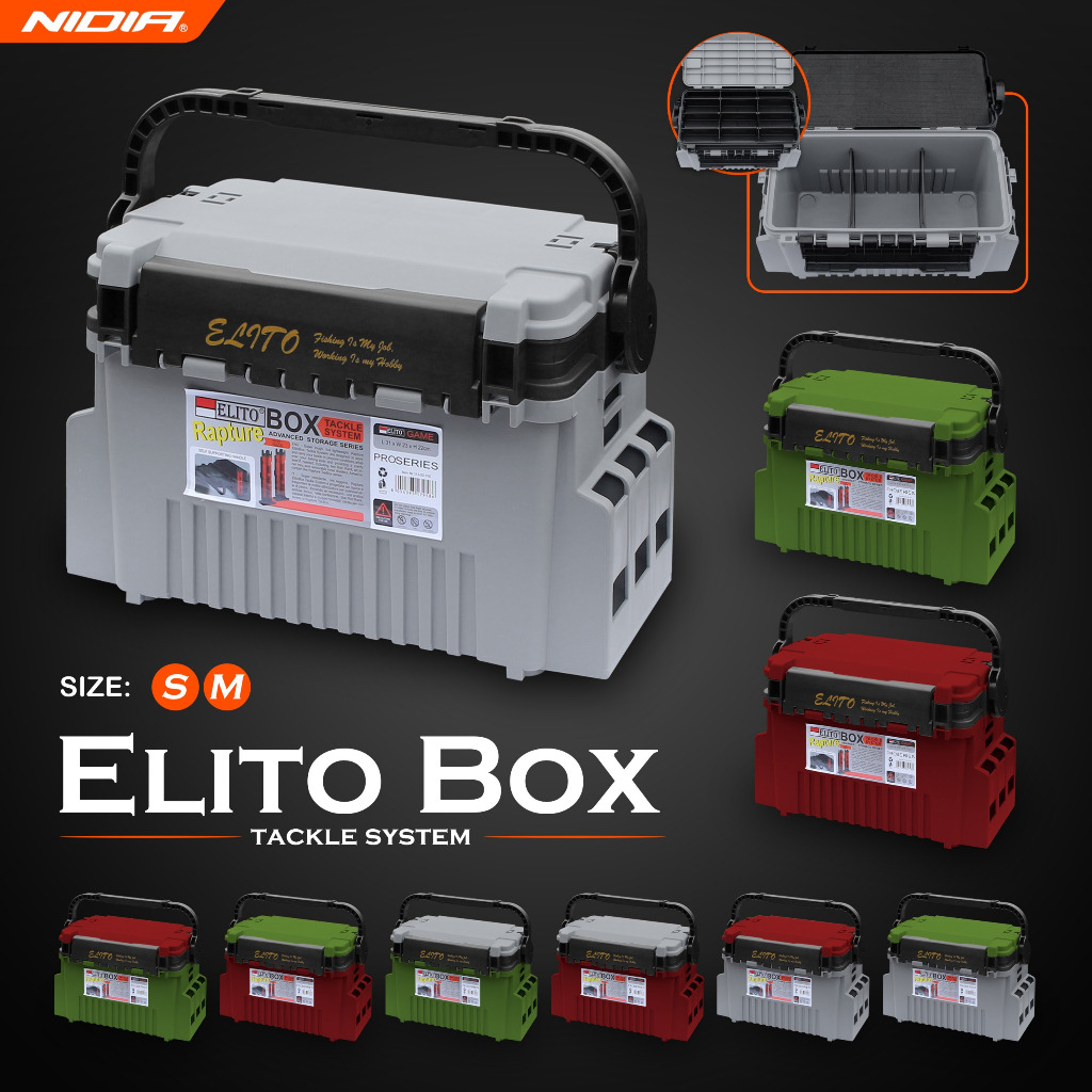 Jual ELITO TACKLE BOX 6L dan 12L BOX PANCING BOX UMPAN PANCING | Shopee ...