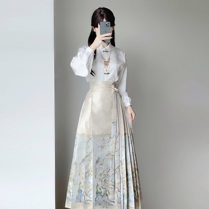 Jual Rok Muka Kuda Wanita, Baru Ditingkatkan Ming Gaya China Hanfu ...