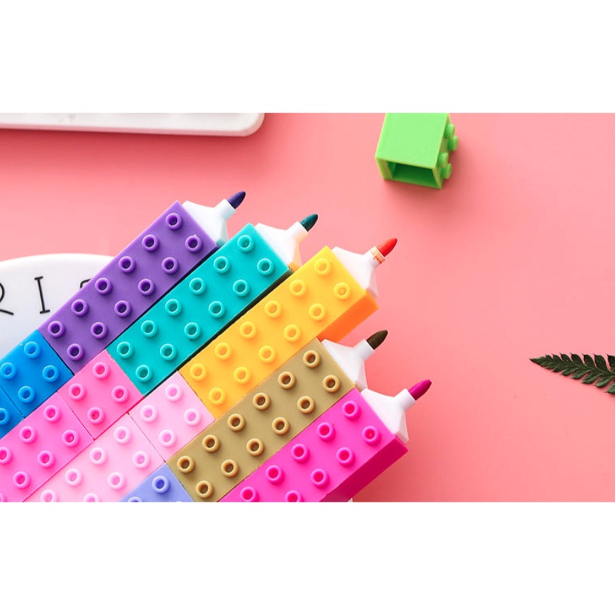 Jual Stabilo mini/ stabilo bentuk lego/ stabilo warna/ stabilo lucu ...