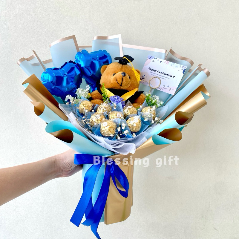 Jual (Dikirim Hari ini) Buket Bunga Wisuda Coklat Ferrero Kado ...