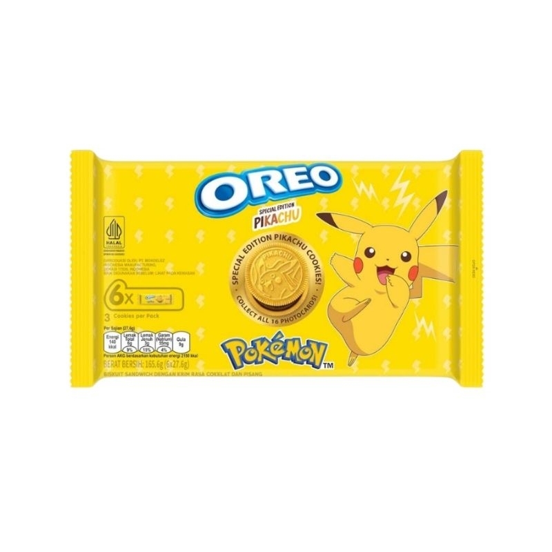 Jual Oreo Pokemon Pikachu Cookies Spesial Edition 165g | Shopee Indonesia