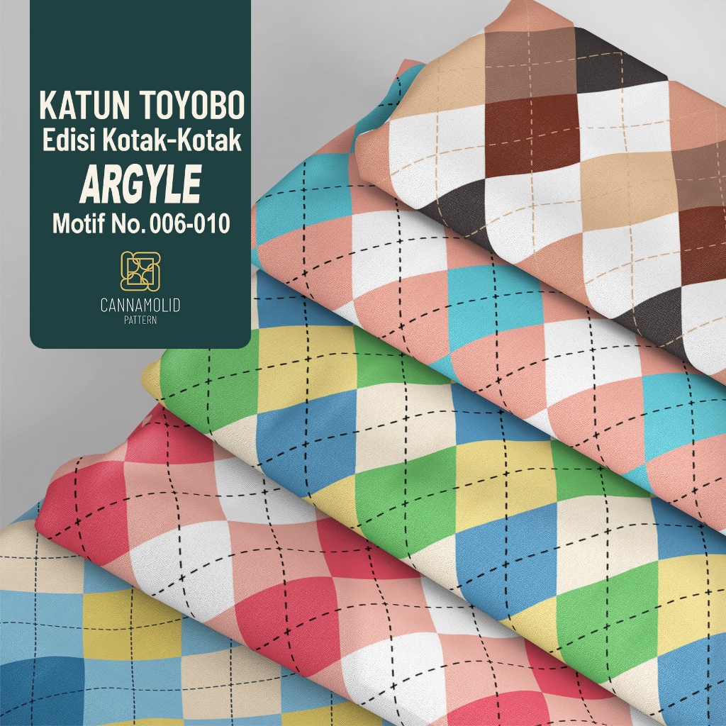 Jual Kain Toyobo Motif KOTAK-KOTAK | Lebar 145cm | ARGYLE 6-10 | Shopee ...