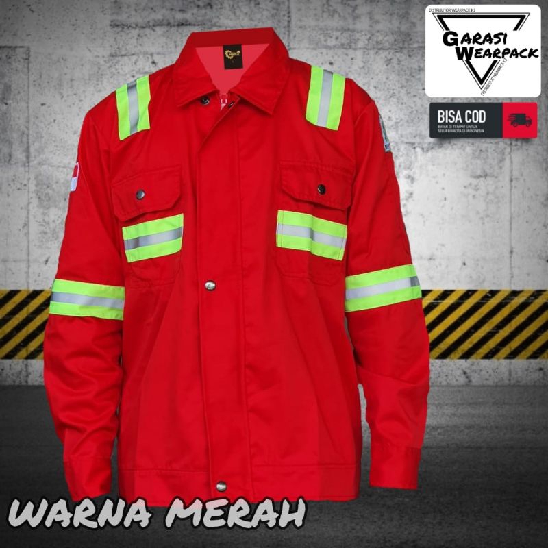 Jual Wearpack Safety Kerja Atasan/ Pakaian Kerja APD K3/ Lengan Panjang ...