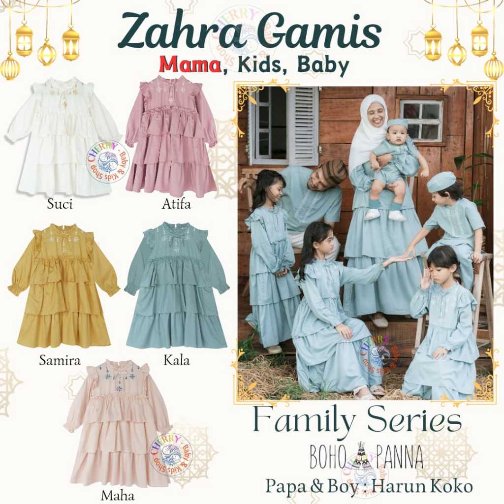 Jual SALE Bohopanna Zahra Mama / Gamis 0-12 Tahun Set Gamis + Hijab Lebaran Anak Dan Bayi / Anak ...