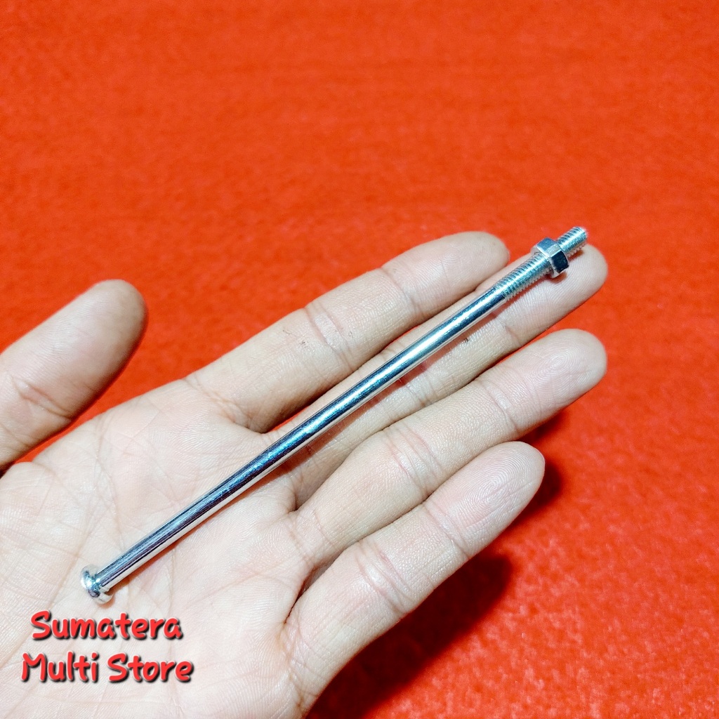 Jual Baut M5 x 120 mm - Baut 8 Panjang 12 cm Kepala Obeng Bunga ...