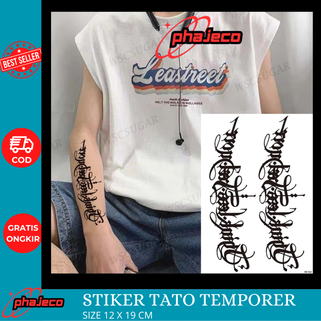 Jual Phajeco Seni Tato Temporary Tulisan Abstrak Kaligrafi - Tato ...