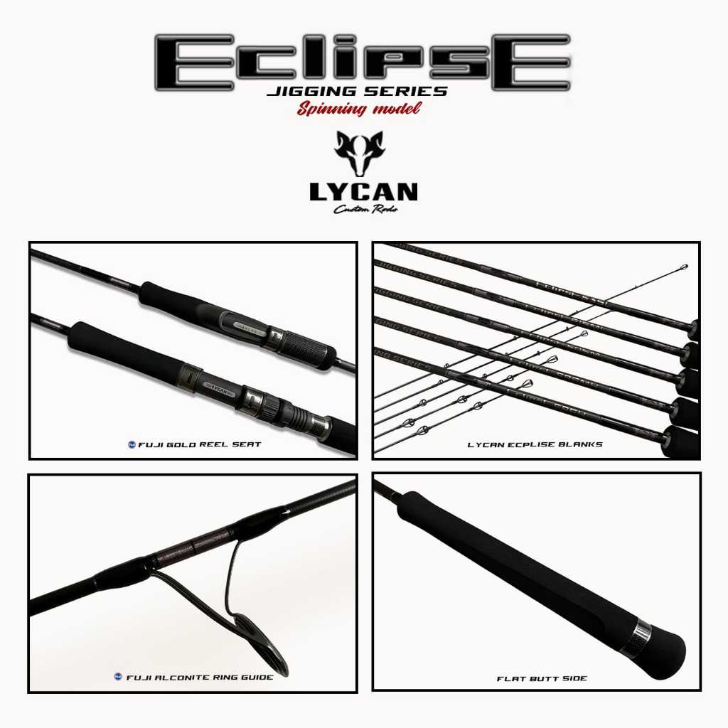 Jual Joran Lycan Eclipse Jigging Series Spinning Fuji | Shopee Indonesia