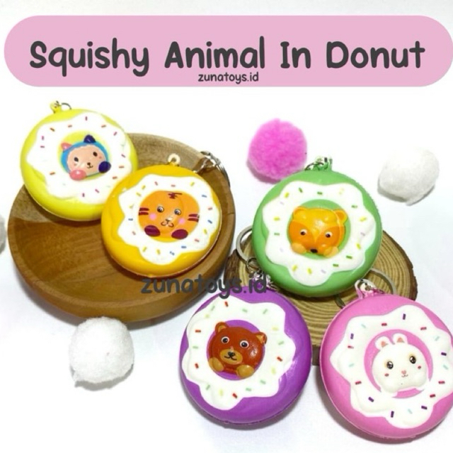 Jual Squishy Animal In Donut Squishy Donat Murah | Shopee Indonesia