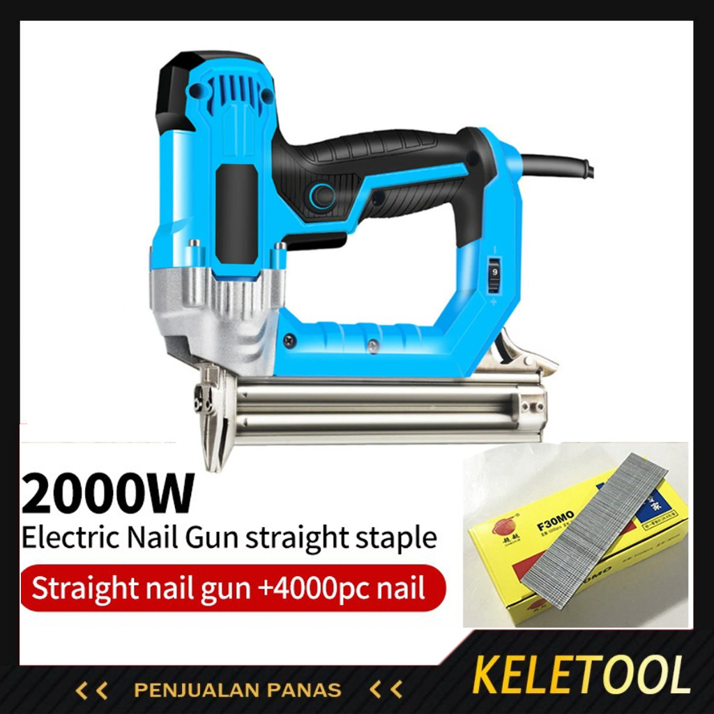 Jual 4000PC MESIN STAPLES Electric Nailer Staples Paku Tembak LISTRIK ...