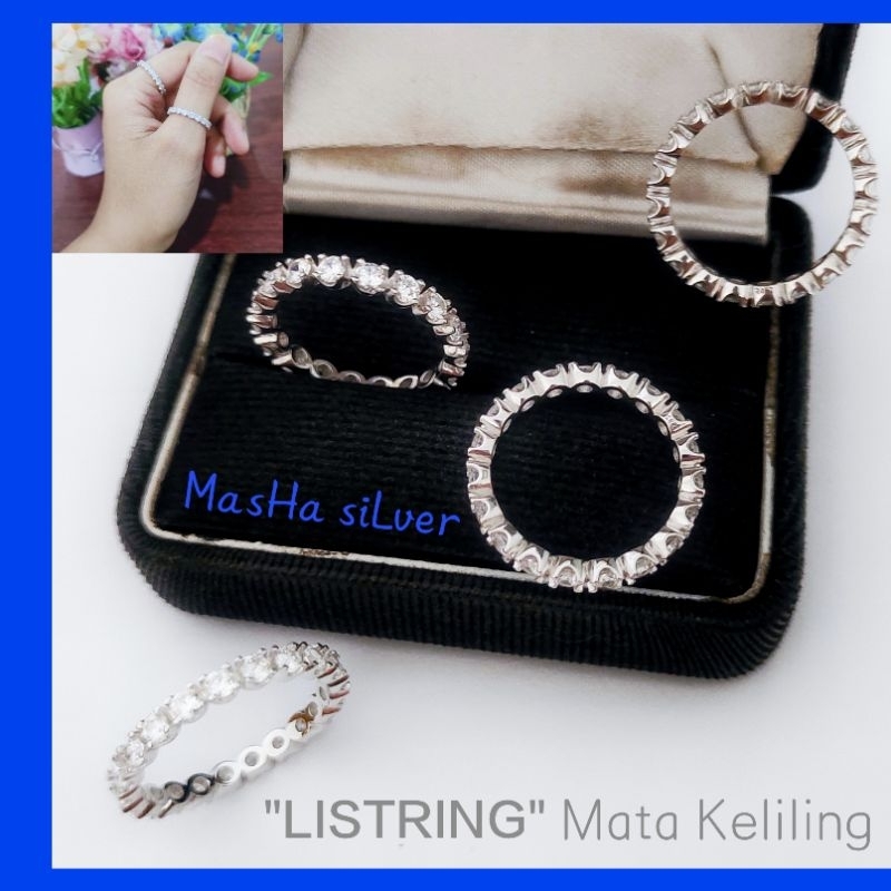 Jual CINCIN PERAK ASLI SILVER 925 MODEL LISTRING FULL ROUND LAPIS MAS ...