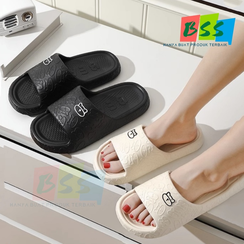 Jual Sandal Pria Sandal Couple Simple Sandal PVC Anti Slip Sandal Sol ...