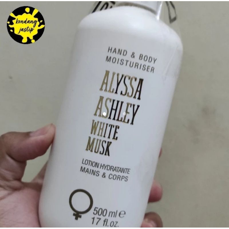 Jual alyssa ashley white musk hand and body lotion 500 ml | Shopee ...