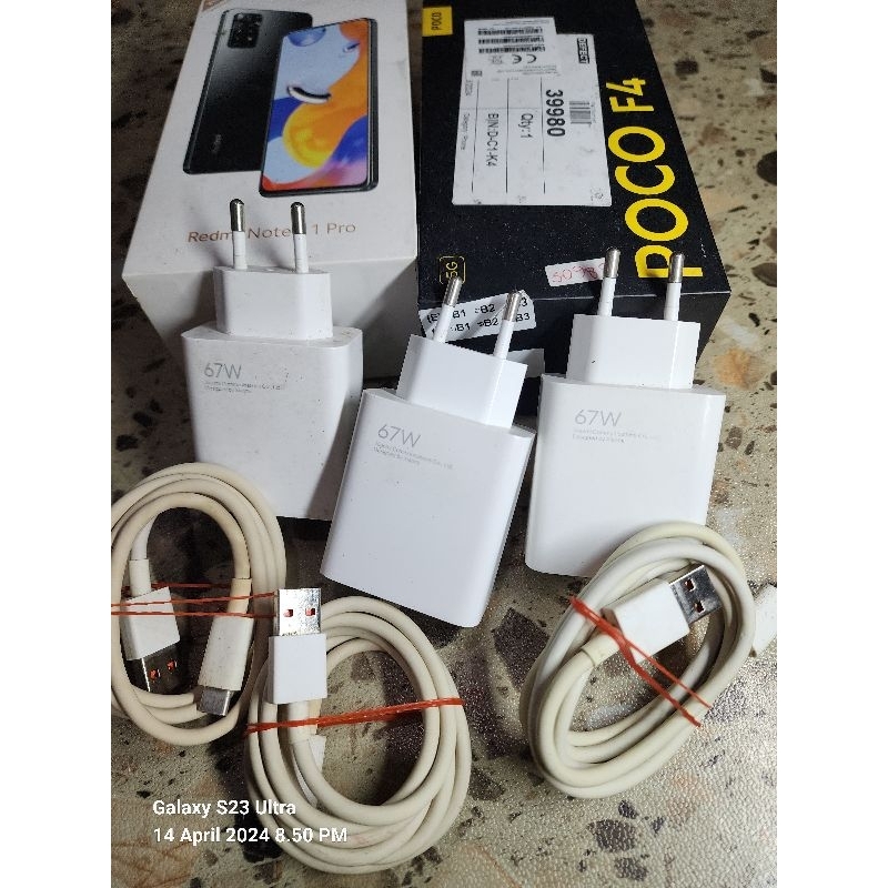 Jual CHARGER REDMI NOTE 11 PRO 67WATT ASLI COPOTAN KONDISI BEKAS KOTOR ...