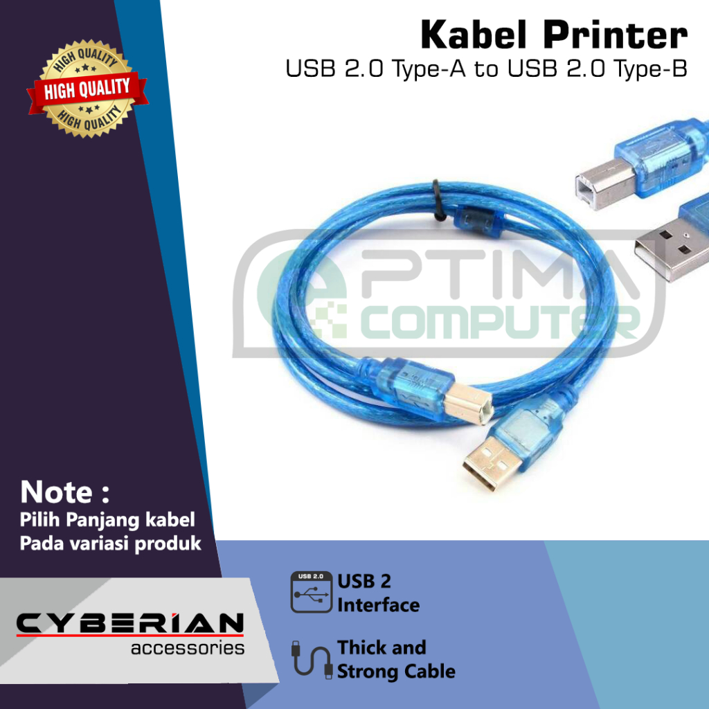 Jual Kabel USB 2.0 Printer (USB Type-A to USB Type-B) | Shopee Indonesia