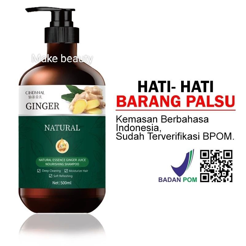 Jual CINDYNAL GINGER NATURAL SAMPOO/ sampo rambut rontok/ sampo ...