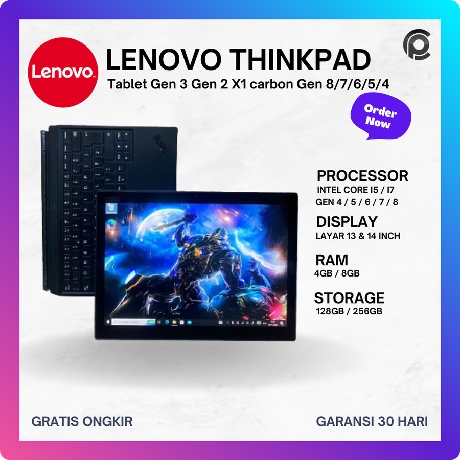 Jual Lenovo Thinkpad X1 Tablet Gen 3 Gen 2 & X1 carbon Gen 8 Gen 7 Gen 6 Gen 5 Gen 4 i5 Laptop ...