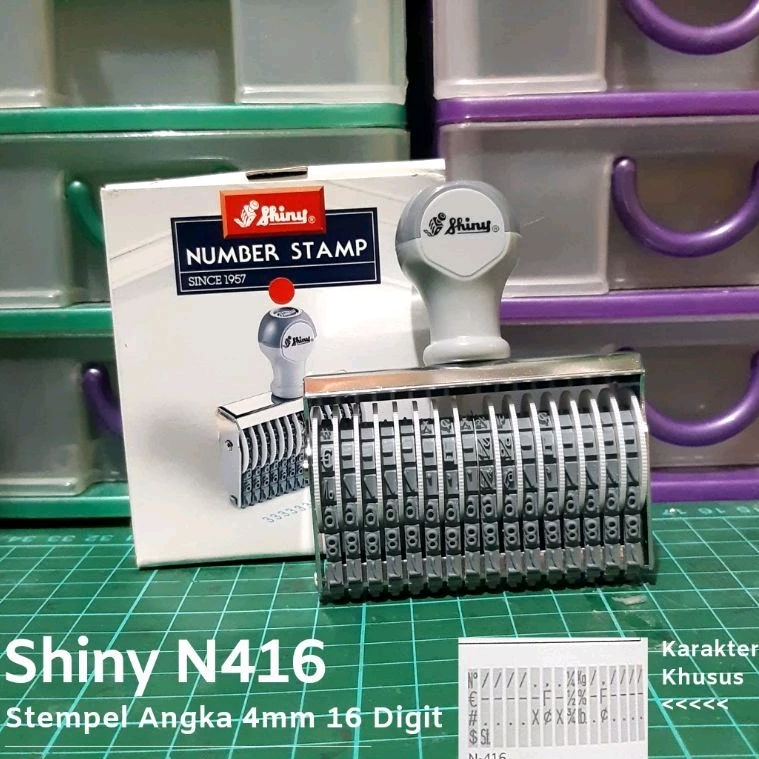 Jual Stempel Manual Angka 15 16 Digit 4mm Shiny N415 N416 N-415 N-416 ...