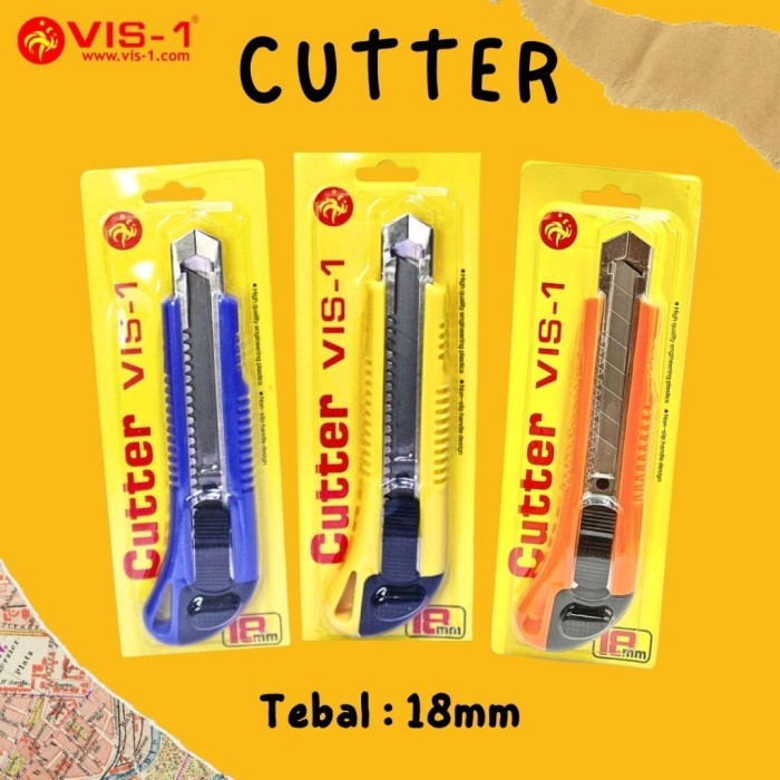 Jual Cutter Vis-1 Bahan Besi Ukuran Besar 18mm | Shopee Indonesia