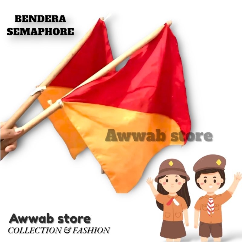 Jual Bendera Semapur Semaphore Pramuka SD SMP SMA | Shopee Indonesia
