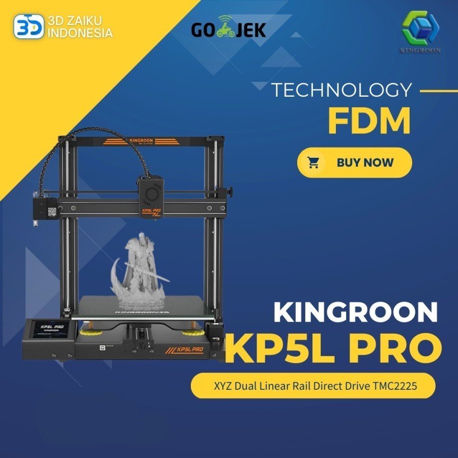 Jual 3D Printer Kingroon KP5L PRO XYZ Dual Linear Rail Direct Drive TMC2225 | Shopee Indonesia