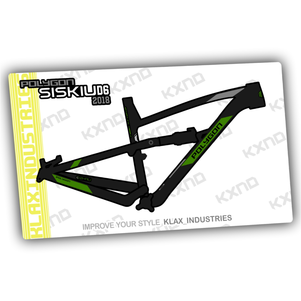 Jual Decal frame polygon siskiu d6 2018 old klax industries stiker ...