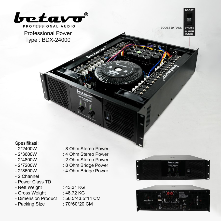 Jual Power amplifier Betavo BDX 24000 PROFESIONAL POWER ORIGINAL ...