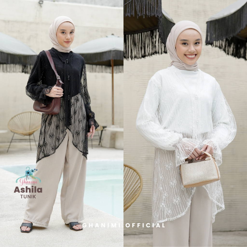 Jual Ghanimi - Ashila Tunik / Atasan Brukat Lebaran / Atasan Brukan ...