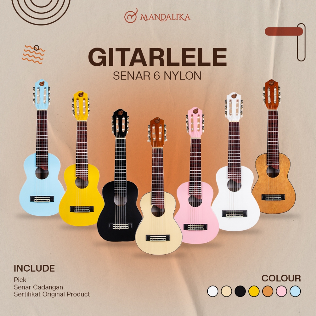 Jual MANDALIKA Gitar Lele Senar 6 Nylon Murah | Shopee Indonesia