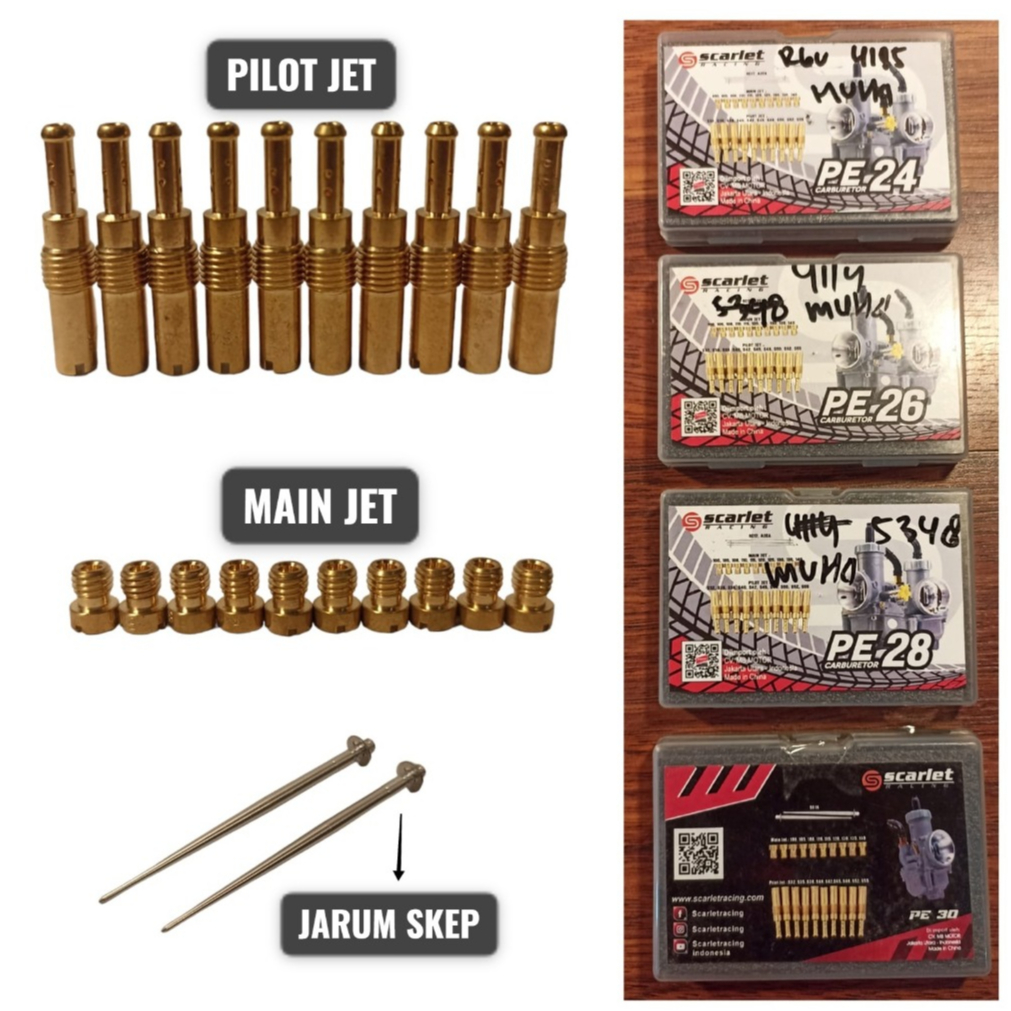 Jual SPUYER KOMPLIT PE 24/26/28/30 KARBURATOR PE BULAT - SCARLET RACING ...