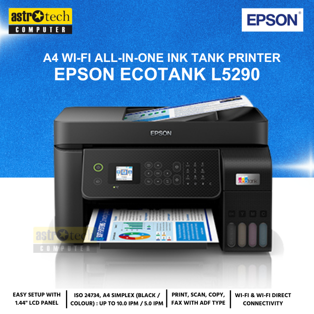 Jual Printer EPSON EcoTank L5290 A4 WiFi- L5290 Ink Tank Printer with ...