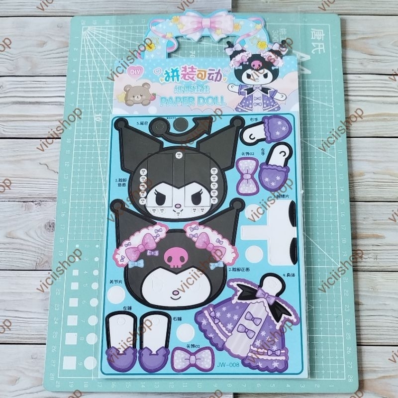 Jual Mainan DIY Sanrio Paper Doll/Mainan Buat Sendiri Puppet Doll ...
