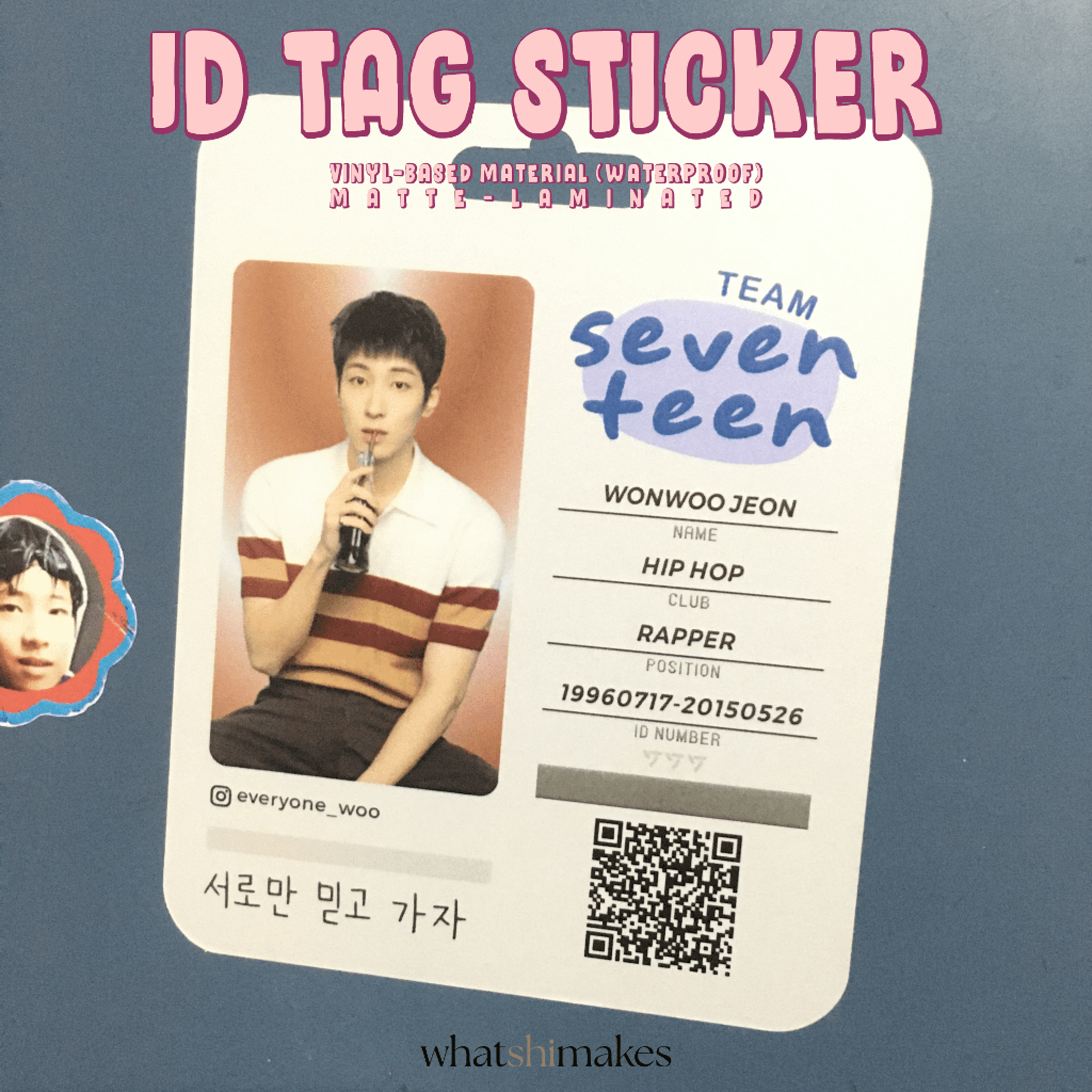 Jual id tag sticker - seventeen svt ver | Shopee Indonesia
