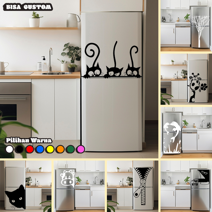 Jual Stiker Dekorasi Unik Lucu Home Decor Hiasan Kulkas Custom Cutting ...