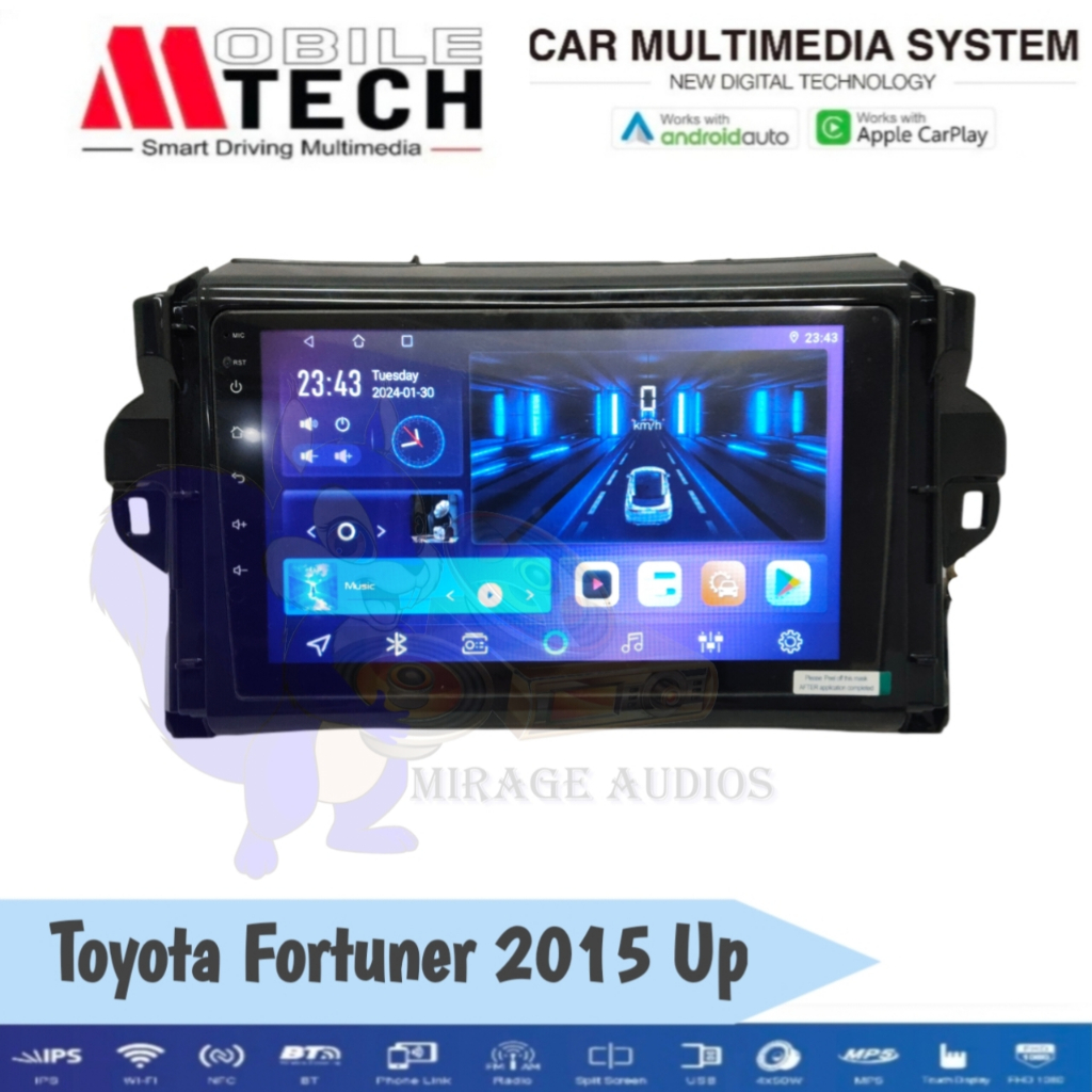 Jual Head Unit Android Mtech For Toyota All New Fortuner 2015 up 9 inch ...