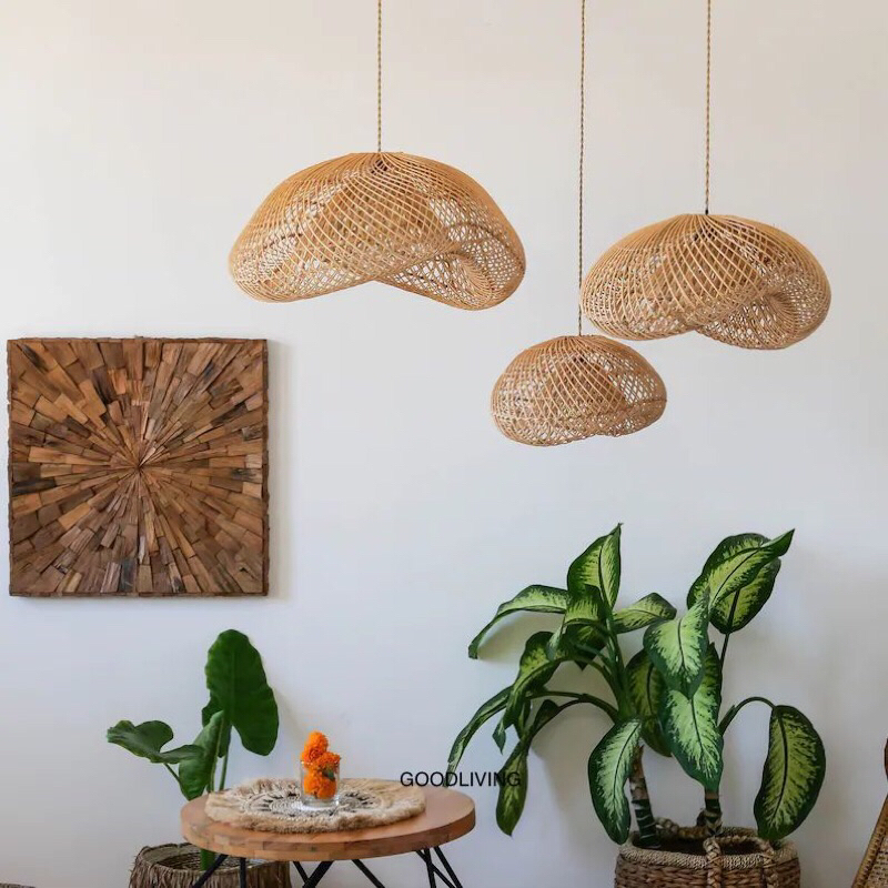 Jual Lampion rotan/ rattan lamp/ rotan/ lampion/hanging lamp/pendant ...