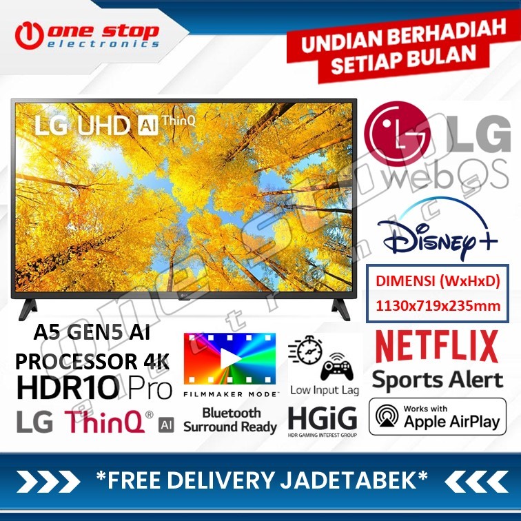 Jual LG 50UQ7500 4K Smart UHD AI ThinQ® TV 50 Inch 50UQ7500PSF | Shopee ...