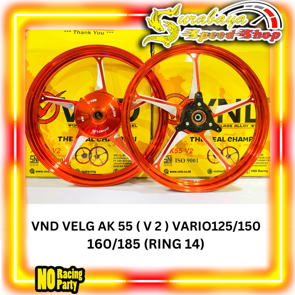 Jual VND VELG TIPE AK 55 V2 Vario125 Vario150 OLD Ukuran 160 /185 Ring 14 Original VND RACING ...